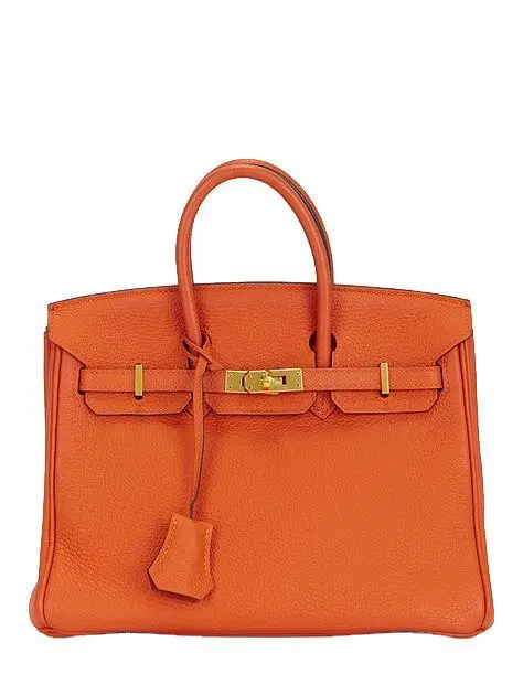 FWRD RENEW Hermes Birkin 25 Handbag - Feu Orange