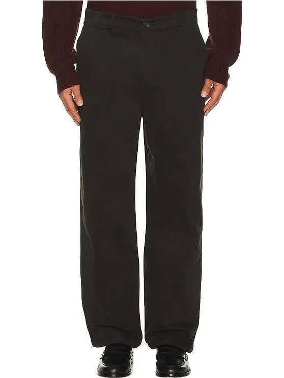 FRAME Cotton Chino Pant In Chocolate - Dark Chocolate