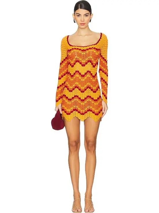 Escvdo Sumac Mini Dress - Orange & Sunset