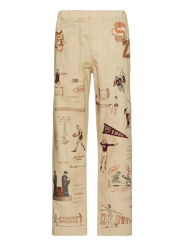 SAMUEL ZELIG Yearbook Pant In Beige - Khaki