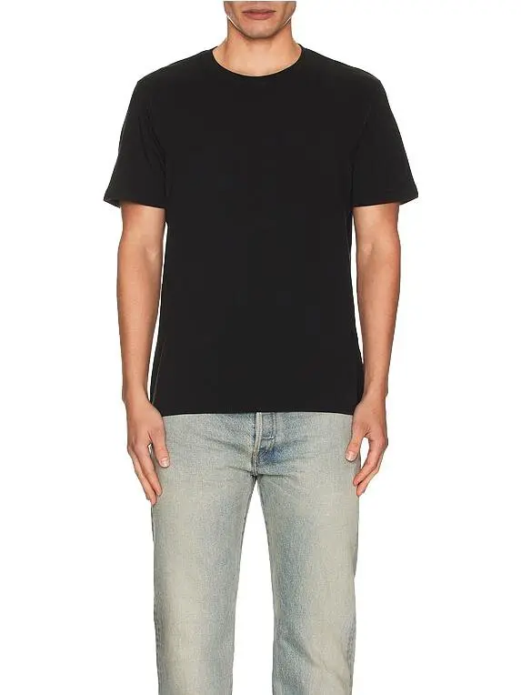 FRAME Duo Fold Tee In Black - Noir