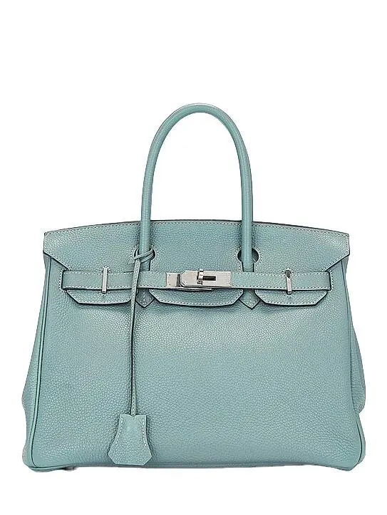 FWRD RENEW Hermes Togo Birkin 30 Handbag - Ciel