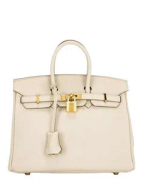 FWRD RENEW Hermes Togo Birkin 25 Handbag - Beton