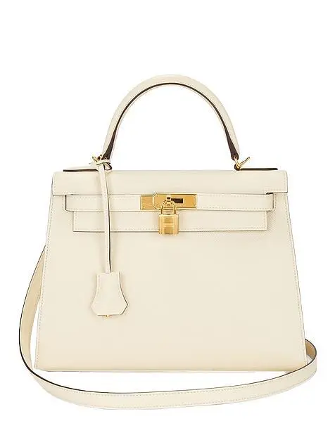 FWRD RENEW Hermes Epsom Kelly 28 Sellier Handbag - Nata