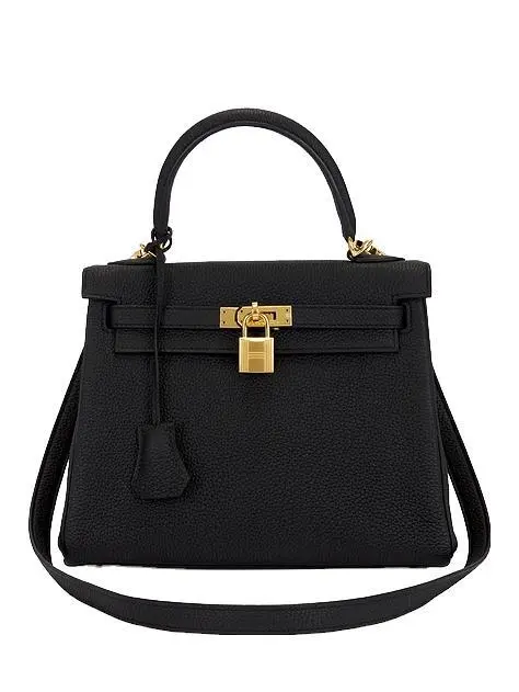 FWRD RENEW Hermes Togo Kelly 25 Handbag - Noir