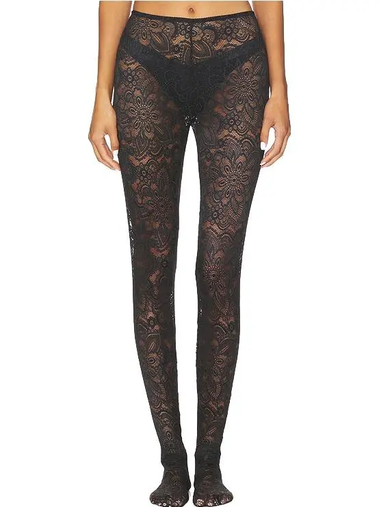 Beaufille Cassia Lace Stockings - Black