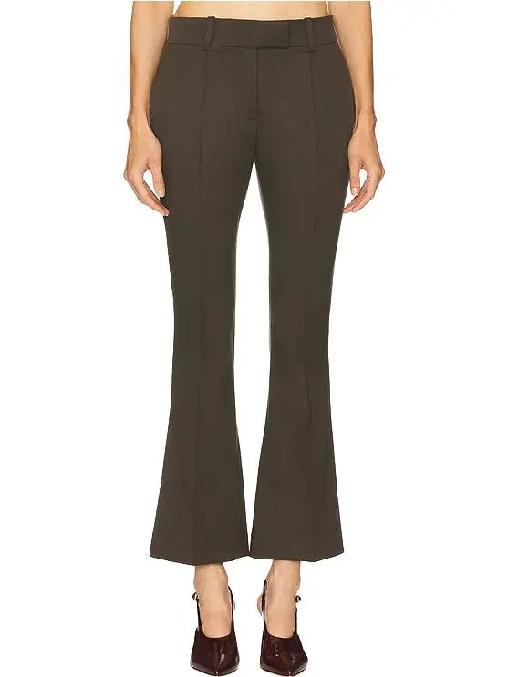 Attico Wool Long Pant - Brown