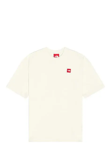The North Face Red Box Tee In Cream - White Dune