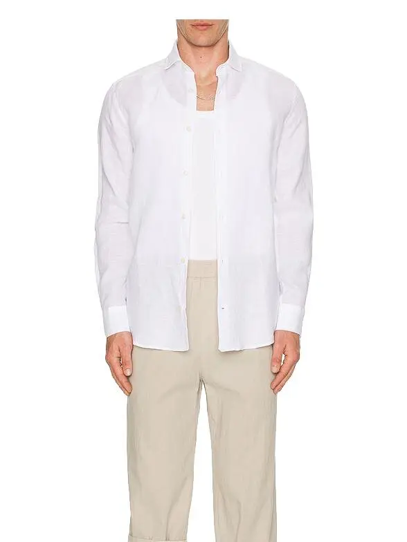Frescobol Carioca Antonio Linen Shirt - White
