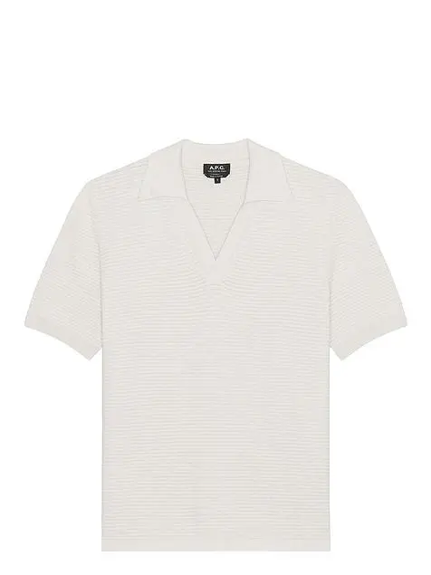 A.p.c. Livio Polo In Cream - Heathered Ecru