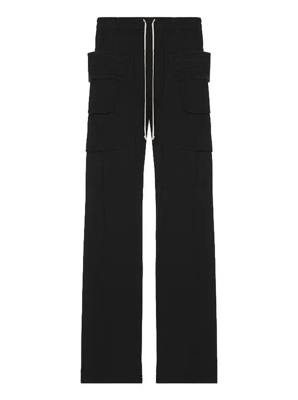 Rick Owens Creatch Cargo Drawstring Pants - Black
