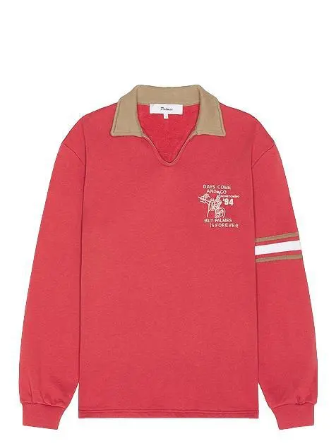 PALMES Forever Open Rugby Shirt - Red