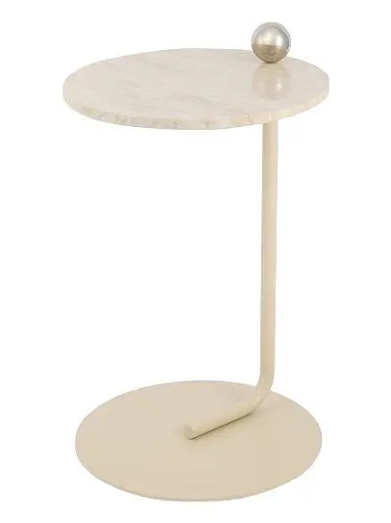 AYTM Castellum Side Table - Light Sand & Travertine