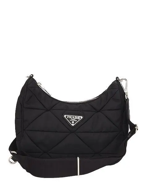 FWRD RENEW Prada Padded Re-nylon Shoulder Bag - Black