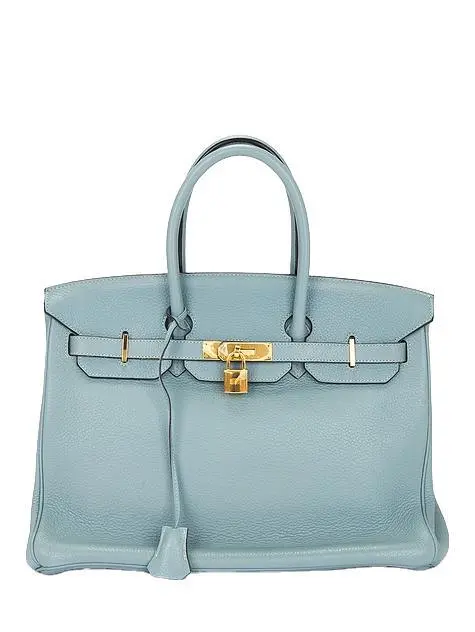FWRD RENEW Hermes Birkin 35 Retourne Handbag - Ciel