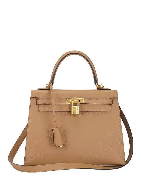 FWRD RENEW Hermes Epsom Kelly 25 Sellier Handbag - Chai