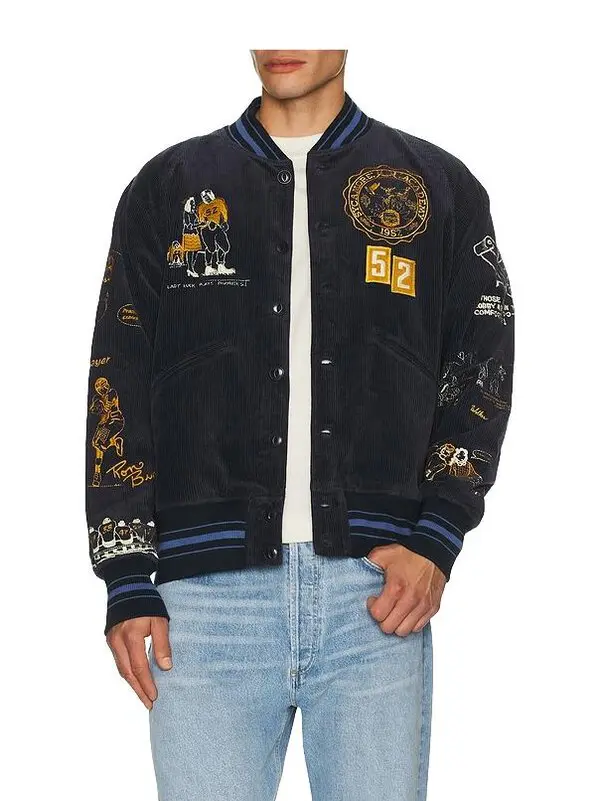 SAMUEL ZELIG Varsity Jacket - Navy