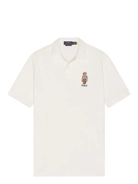 Polo Ralph Lauren Short Sleeve Heritage Bear Polo In White - Deckwash White