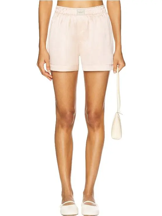Comme Si Silk La Boxer Classica Short - Blush