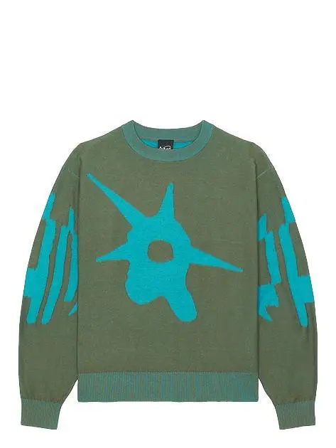 PERKS AND MINI Kuu Crew Neck Sweater - Green & Blue