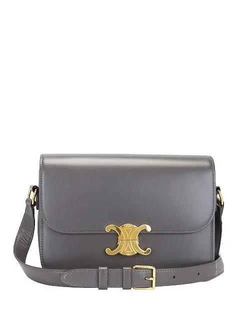 FWRD RENEW Celine Triomphe Shoulder Bag - Grey