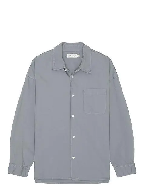 FRAME Relaxed Denim Shirt In Slate - Smoky Blue