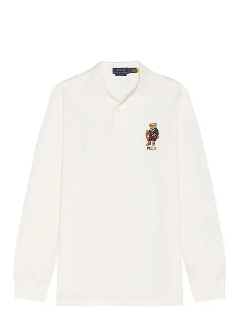 Polo Ralph Lauren Long Sleeve Novelty Holiday Bear Polo - Cream