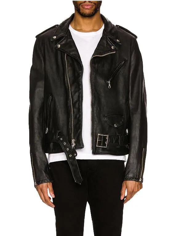 SCHOTT Vintage Fit Moto Jacket - Black