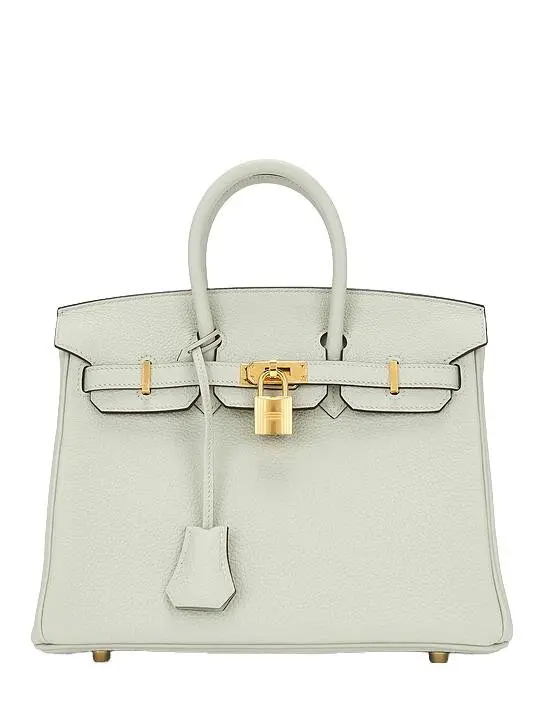FWRD RENEW Hermes Clemence Birkin 25 Handbag - Gris Neve