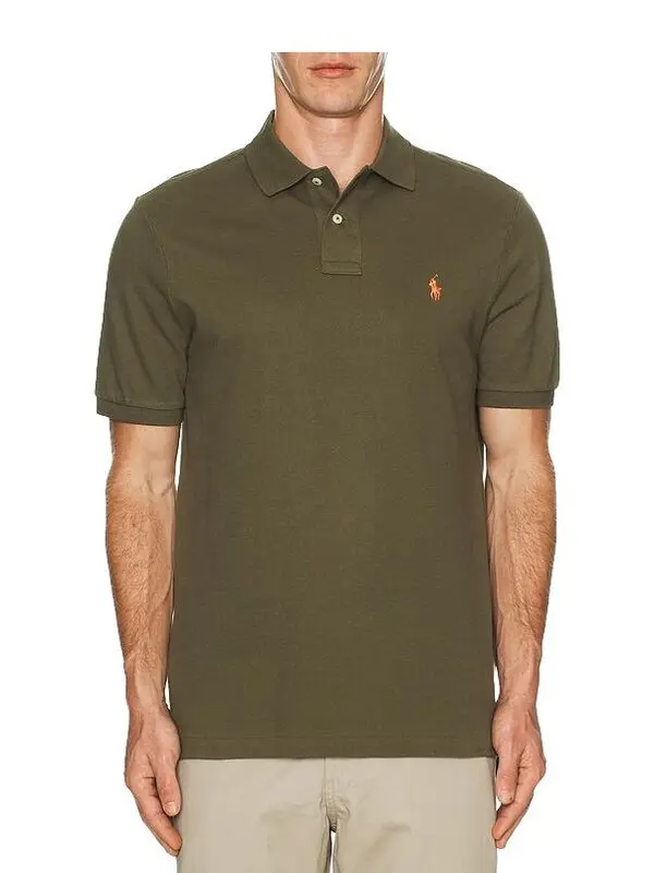 Polo Ralph Lauren Mesh Short Sleeve Polo In Olive - Canopy Olive