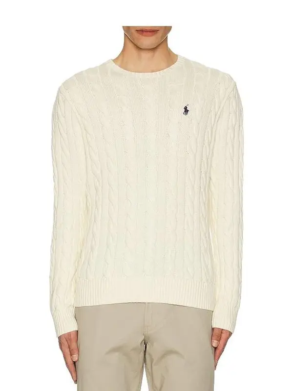 Polo Ralph Lauren Cable Knit Crewneck Sweater - Andover Cream