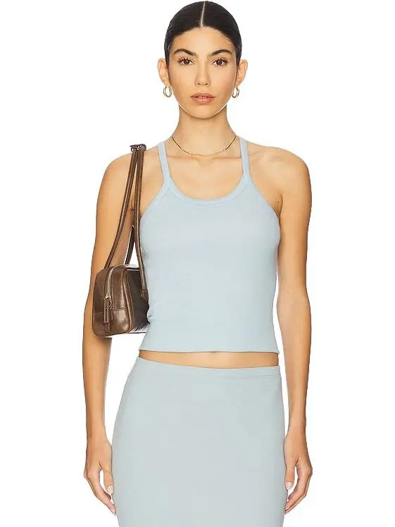 Eterne Rib Tank Top - Dusty Blue