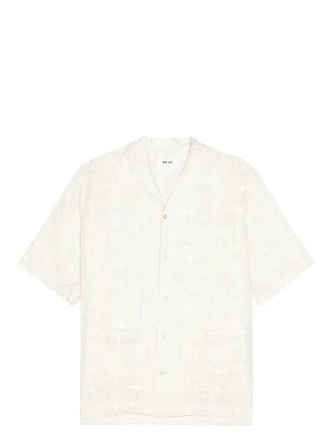 Nn07 Ben Short Sleeve Shirt 5026 In White - Ivory