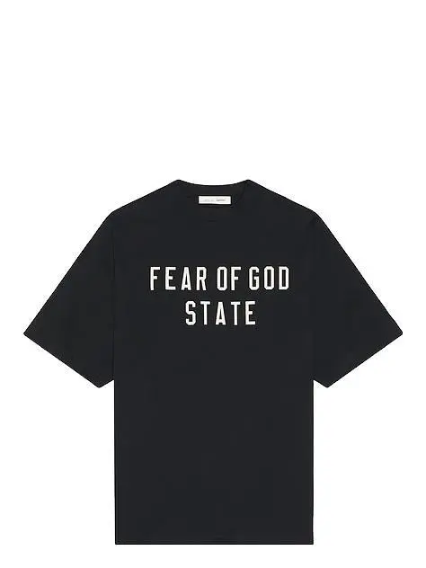 Fear Of God 90s Fit T-shirt In Black - Jet Black