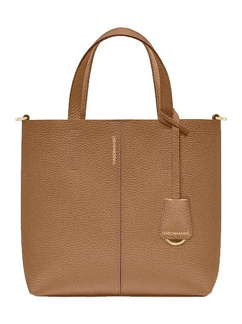 MAISON DE SABRÃ Soft Small Tote - Sandstone Brown & Manhattan Orange