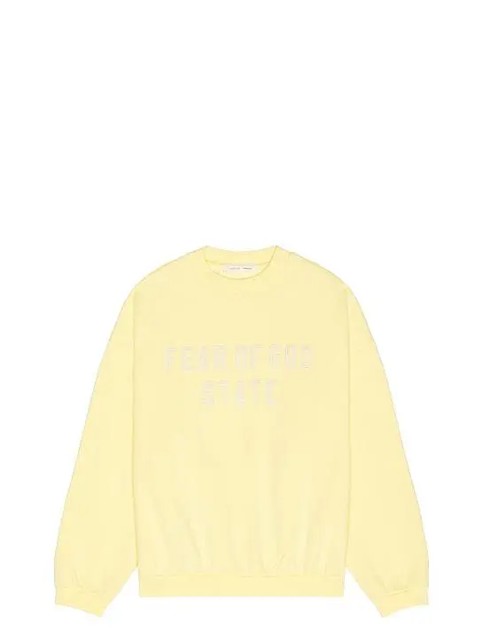 Fear Of God 90's Fit Fleece Crew Neck Sweatshirt - Garden Yellow