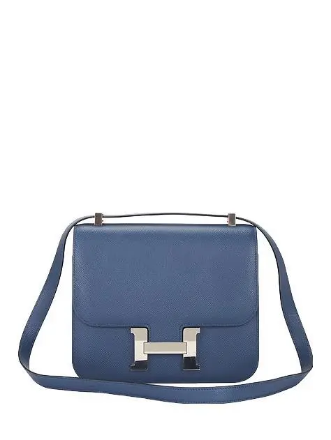 FWRD RENEW Hermes Epsom Constance 24 Shoulder Bag - Bleu Agate