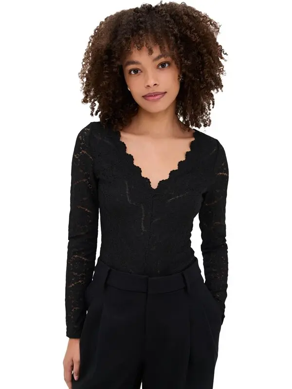 Z Supply Nightfall Lace Bodysuit - Black