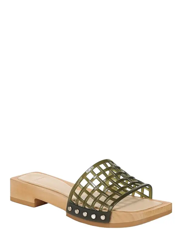 Vince Barb Jelly Slide Sandal - Chive