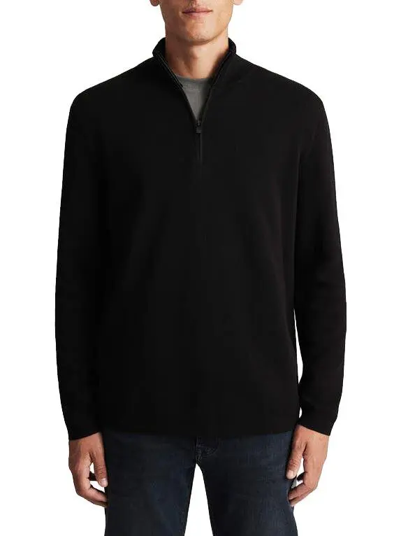 MAVI Half Zip Cotton Sweater - Black