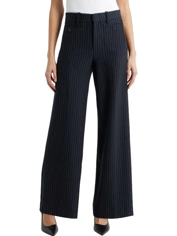 FRAME The Modernist Pinstripe Pants - Navy Pinstripe
