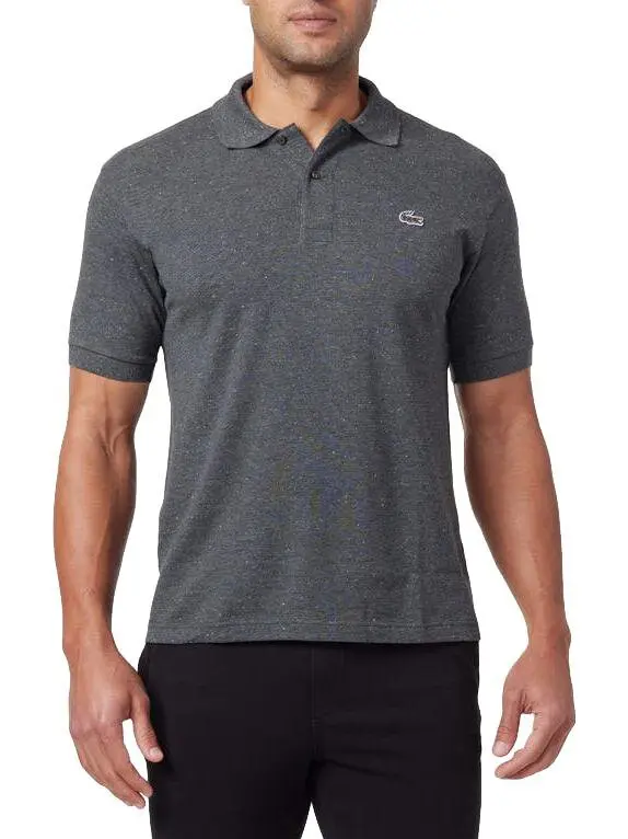 Lacoste Classic Fit Cotton Blend Polo - Bitume Neps