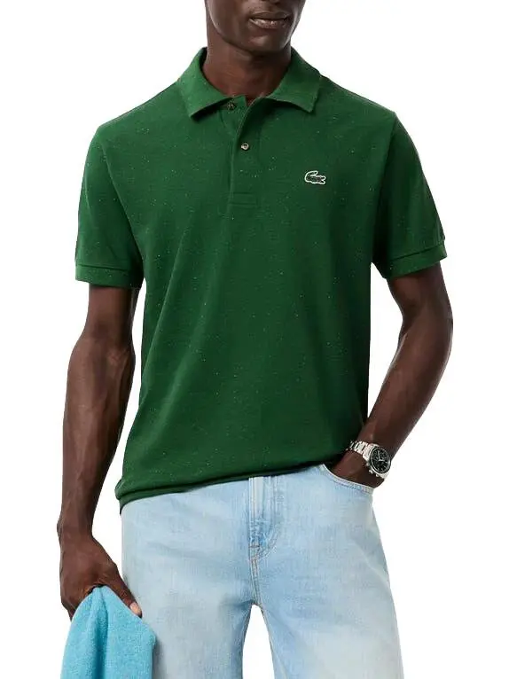 Lacoste Classic Fit Cotton Blend Polo - Vert Neps