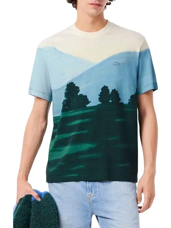 Lacoste Mountain Graphic T-shirt - Sinople/yellow-green