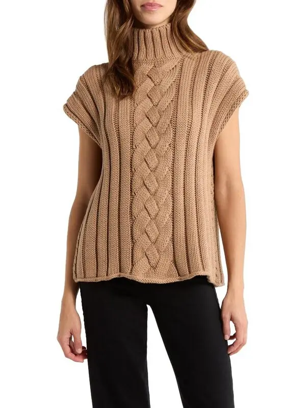 Frank & Eileen Cotswold Cotton Sweater Vest - Camel
