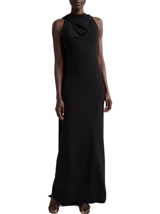 Brandon Maxwell The Presley Mantle Gown - Black