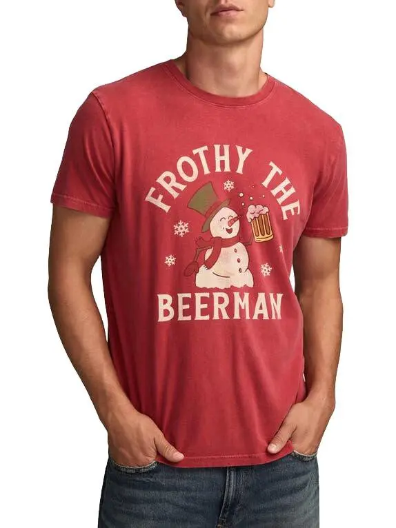Lucky Brand Frothy The Beer Cotton Graphic T-shirt - American Beauty