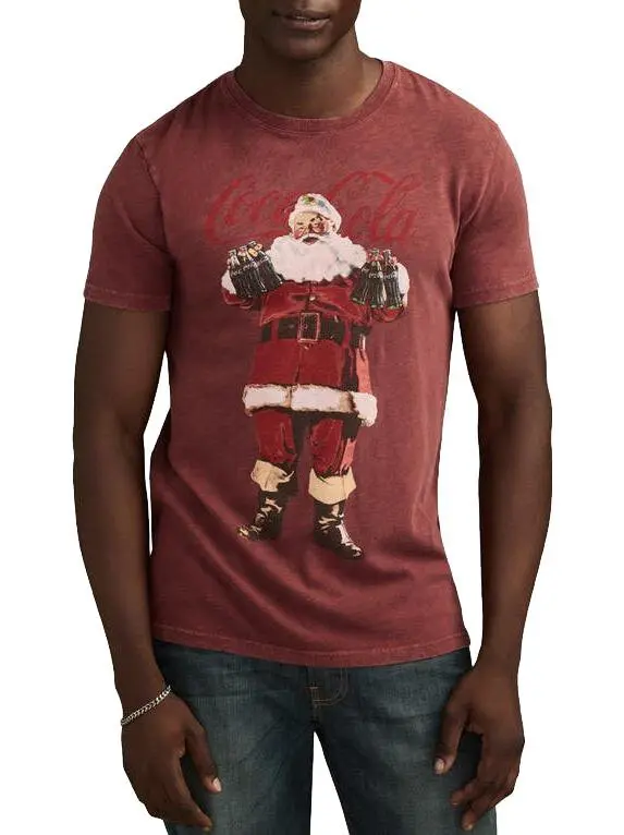 Lucky Brand Coca-cola® Santa Claus Cotton Graphic T-shirt - Port