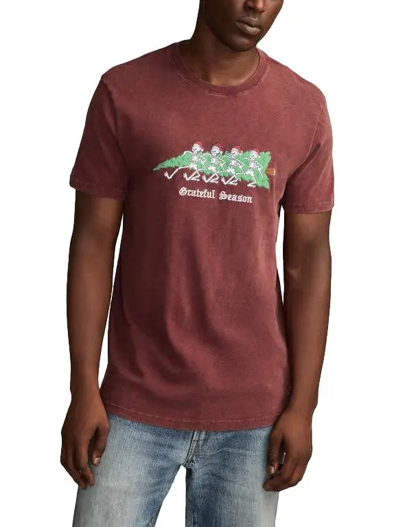 Lucky Brand Grateful Dead Holiday Cotton Graphic T-shirt - Port