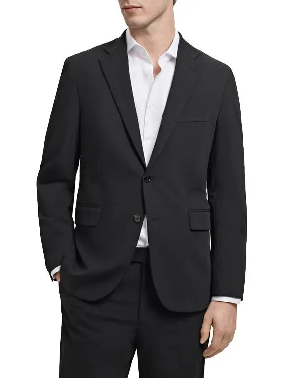 Mango London Regular Fit Blazer - Black